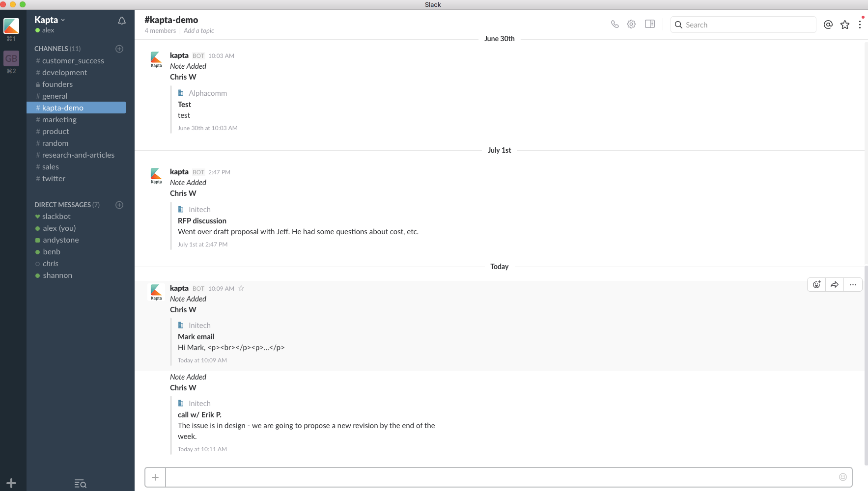 Slack Integration For Public Channels – Kapta Help Center
