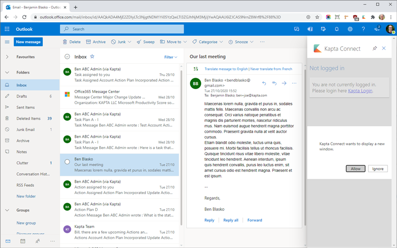 Kapta Connect for Outlook – Kapta Help Center