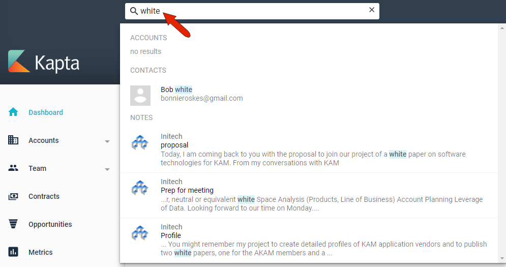UI Overview – Kapta Help Center