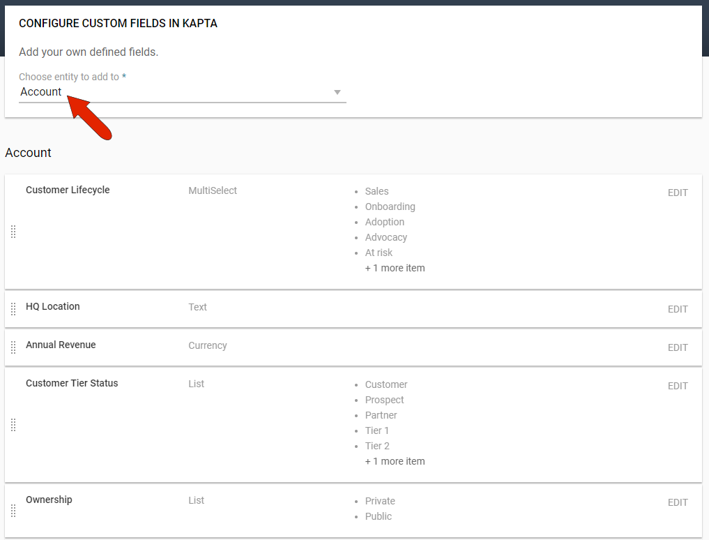 Custom Fields Settings – Kapta Help Center