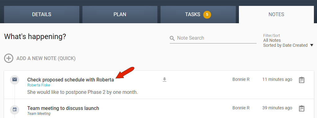 Create New Note – Kapta Help Center
