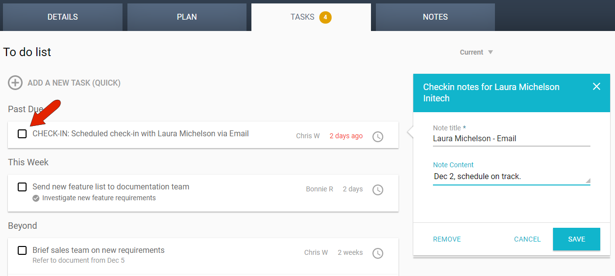 Task Notes – Kapta Help Center