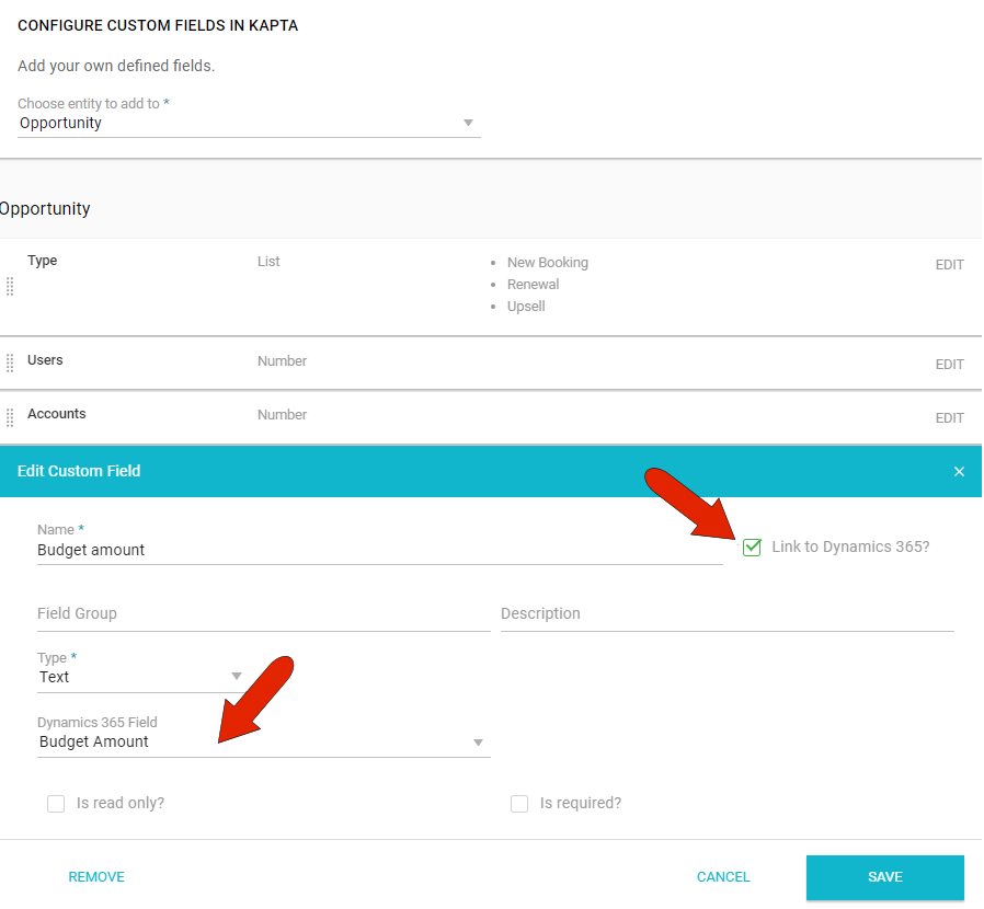 Dynamics 365 Integration – Kapta Help Center