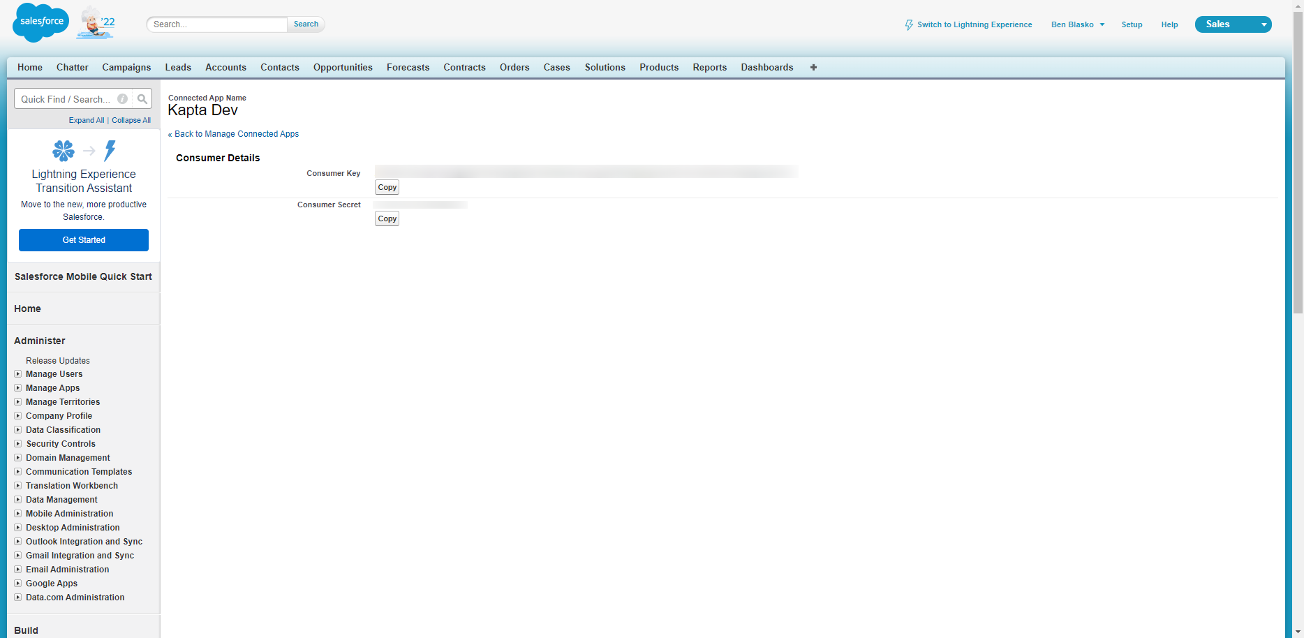 Salesforce (Lightning) Custom OAuth App Setup – Kapta Help Center